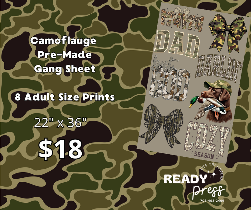 Camouflage Mini Gang Sheet – ReadyPress DTF